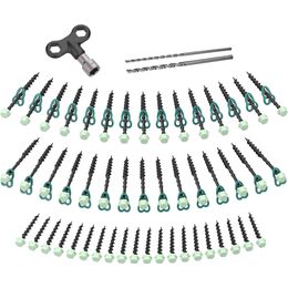 Berger TerraGlow Basis-Set mit Schraubheringen und Eindrehhilfe, 134-teilig - Zeltheringe & Abspannmaterial