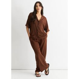 Braunes Oversize-Shirt von Air Flow
