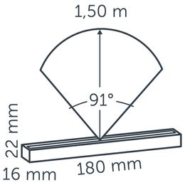 TraumGarten Licht Lichtleiste waagrecht z.B. f&uuml;r Treppen, 18 cm