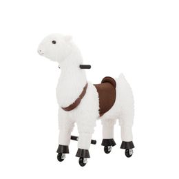 My Baby Lou Schaukeltier Einhorn, Braun, Wei&szlig;, Metall, Kunststoff, Textil, 27x85x76 cm, EN 71, Fu&szlig;st&uuml;tzen, Haltegriffe, Spielzeug, Babyspielzeug, Schaukeltiere & H&uuml;pftiere