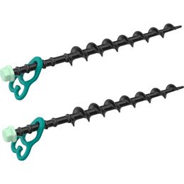 Berger K31 TerraGlow Schraubheringe 31 cm aus Kunststoff f&uuml;r gemischte B&ouml;den, 2er-Pack - Zeltheringe & Abspannmaterial