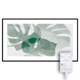 Heidenfeld Infrarotheizung HF-HP105, mit Bild, 16 Motive, 10 J. Garantie, Thermostat, Wandmontage (1000 Watt, Palmenbl&auml;tter)