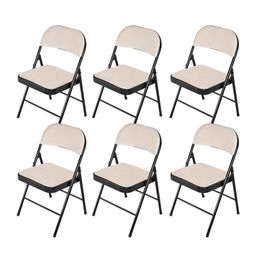 HTI-Living Klappstuhl Wedigo Velvet Beige 6er-Set