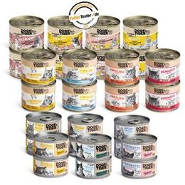 Dogs'n Tiger Adult Nassfutter Katze, Mixpaket Rundum lecker! 28 teilig