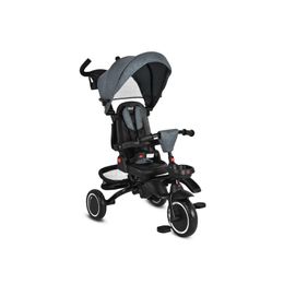 Byox Dreirad Cruz EVA-Reifen klappbar K&ouml;rbe 360 drehbar Getr&auml;nkehalter Fu&szlig;st&uuml;tze grau