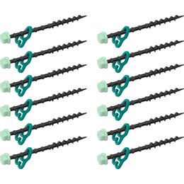 Berger K20 TerraGlow Schraubheringe 20 cm aus Kunststoff f&uuml;r gemischte B&ouml;den, 12er-Pack - Zeltheringe & Abspannmaterial