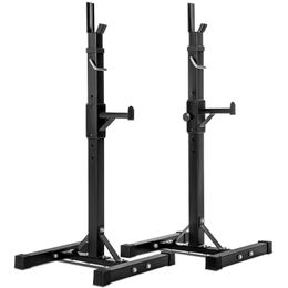 TecTake&reg; Langhantelablage, multifunktional, seitliche Ablage 6-fach h&ouml;henverstellbar, bodenschonende Kunststoffkappen