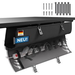 DESKSPACE Kabelwanne, Schreibtisch Kabelkanal,90cm, Schwarz