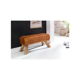Wohnling CHILLROI Design Turnbock Sitzbank Echtleder Gaderobenbank Turnhocker Hocker Bank