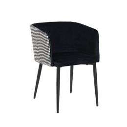 HTI-Living Stuhl Destin Hahnentritt Schwarz-Wei&szlig;