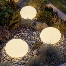 TecTake&reg; Kugelleuchte, mit LED-Beleuchtung, 12 W, samt Fernbedienung und Leuchtmittel, inklusive Erdspie&szlig;
