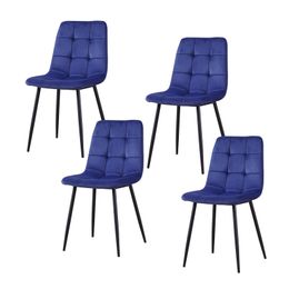HTI-Living Esszimmerstuhl 4er Set Blau Mesa