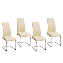 HTI-Living Esszimmerstuhl SallyC Kunstleder 4er-Set Beige