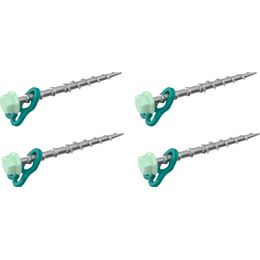 Berger A15 TerraGlow Schraubheringe 15 cm aus Aluminium f&uuml;r gemischte B&ouml;den, 4er-Pack - Zeltheringe & Abspannmaterial