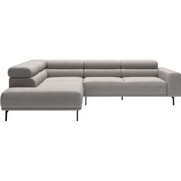 Sch&ouml;ner Wohnen Kollektion Ecksofa "Tossa, Modernes Design trifft smarte Funktione, Breite 273 cm", light, grau, B:276cm H:71cm T:219cm, 100% Polyester, SCH&Ouml;NER WOHNEN-KOLLEKTION, Sofas, Ecksofa, Motorischer Sitzvorzug, Kopfteil-Funktion & Saugroboter-H&ouml;he