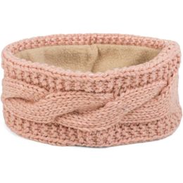 Stirnband styleBREAKER "Grobstrick Stirnband mit Pailletten", Damen, rosa (rose), Obermaterial: 100% Viskose CV., Modisch, M&uuml;tzen Stirnband