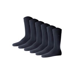 JOOP! Kurzsocken JOOP "Socken Unisex premium essential organic cotton Socks 6p 6er Pack", Damen, Gr. 39-42, blau (dunkelblau), Obermaterial: 62% Baumwolle CO(Bio). 36% Polyamid PA. 2% Elasthan EL., Socken