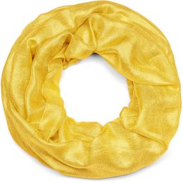 Loop styleBREAKER "Seidiger Einfarbiger Loop Glitzer", Damen, gold, Obermaterial: 100% Viskose CV., Modisch, Modet&uuml;cher Loop