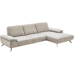 Ecksofa DIE PLANBAR "ZE-EM18063, Breite 322 cm", beige (cyber ecru), B:322cm H:89cm T:187cm, 100% Recyceltes Polyester, Sofas, Ecksofa, wahlweise mit Sitztiefen- und Armteilverstellung