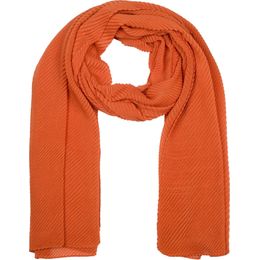 Schal styleBREAKER "Gekreppter Unifarbener Schal", Damen, braun (rost), Obermaterial: 50% Viskose CV. 50% Baumwolle CO., Modisch, Modet&uuml;cher Schal