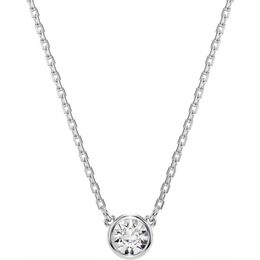 Kette mit Anh&auml;nger Swarovski "Schmuck Geschenk Halskette Imber", silber (metallfarben, kristallwei&szlig;), Halsketten, Damen, Metall, L: 45, mit Swarovski Zirkonia (synth.)
