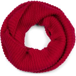 Loop styleBREAKER "Strick Loop Wellenmuster", Damen, rot (bordeaux, rot), Obermaterial: 100% Polyacryl PAN., Modisch, Modet&uuml;cher Loop