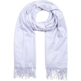 Schal styleBREAKER "Weicher Schal Uni mit Fransen", Damen, blau (eisblau), Obermaterial: 100% Viskose CV., Modisch, Modet&uuml;cher Schal