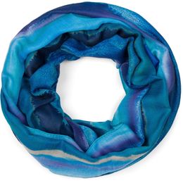 Loop styleBREAKER "Bunter Loop Aquarell Farbverlauf Streifen", Damen, blau (dunkelblau, blau), Obermaterial: 100% Viskose CV., Modisch, Modet&uuml;cher Loop