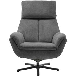 Relaxsessel DIE PLANBAR "MP-RS20079", schwarz (cyber anthrazit), B:79cm H:108cm T:89cm, 100% recyceltes Polyester, Sessel, Relaxsessel, 360 drehbar, Wippfunktion zus&auml;tzlich w&auml;hlbar, Kaltschaumpolsterung