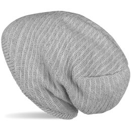 Strickm&uuml;tze styleBREAKER "Strick Beanie M&uuml;tze mit Thermo-Fleece", Damen, grau, 100% Polyacryl PAN. Futter: 100% Polyester PES., Modisch, M&uuml;tzen Strickm&uuml;tze