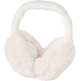 Ohrenw&auml;rmer styleBREAKER "Ohrenw&auml;rmer Einfarbig Teddypl&uuml;sch", Damen, wei&szlig; (creme), Obermaterial: 100% Polyester PES., Modisch, M&uuml;tzen