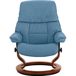 Relaxsessel stressless "Ruby", blau (sparrow blau paloma), B:79cm H:98cm T:76cm, Leder PALOMA: Paloma ist ein durchgef&auml;rbtes Semianilin-M&ouml;belleder mit nat&uuml;rlicher Narbung. Es wurde mit einer leichten Oberfl&auml;chenbehandlung versehen, um es best&auml;ndiger zu machen. Paloma ist weich im Griff und hat eine warme Ausstrahlung. Es ist atmungsaktiv und feuchtigkeitsabsorbierend. Paloma wird besonders von all