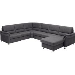 Wohnlandschaft DIE PLANBAR "ZE-EM16033 U-Form, Breite 330 cm", mammut grau, B:330cm T:262cm, 100% Polyester, Sofas, Wohnlandschaft, wahlweise mit Kopfst&uuml;tzen und Bettfunktion