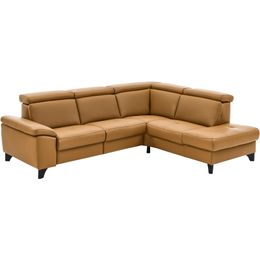 Ecksofa DIE PLANBAR "PN-EM23166 L-Form", gelb (kurkuma), B:261cm H:80cm T:235cm, Sofas, Ecksofa, optional mit Kopfteilverstellung und Stauraum