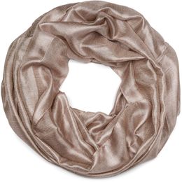 Loop styleBREAKER "Seidiger Einfarbiger Loop Glitzer", Damen, gr&uuml;n (khaki), Obermaterial: 100% Viskose CV., Modisch, Modet&uuml;cher Loop