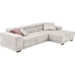 Ecksofa DIE PLANBAR "MP-IN15053 L-Form schmaler Schenkel", beige (ecru), B:303cm H:75cm T:190cm, 88% Polyester; 12% Polyamid, Sofas, Ecksofa, wahlweise mit Kopfteilverstellung und manueller Vorziehbank
