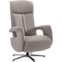 Relaxsessel DIE PLANBAR "MP-RS18073", silber (longlife easy platin), B:71cm H:110cm T:83cm, 100% Polyester, Sessel, Relaxsessel, 360 drehbar, inkl. man. Kopfpolsterverstellung u. Relax-Funktion
