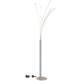 Globo LIGHTING Stehlampe "BIZZY", sandfarben matt, 1, &Oslash; 12cm H: 187cm, 1 Stk., Leuchten, LED Stehleuchte sandfarben, Touchdimmer, 3-Stufen, 3000K warm, Stehlampe