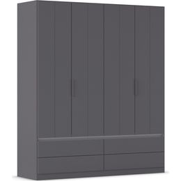 Kleiderschrank OTTO HOME "Schrank Garderobe ARVEN Breiten 181/226/271cm mit Beleuchtung", grau (graumetallic), Schr&auml;nke, Kinder, B/H/T: 181cm x 210cm x 54cm, Premium, Holzwerkstoff, Kleiderschrank, puristisches Design in Plankenoptik mit Metallgriffen MADE IN GERMANY, B:181cm H:210cm T:54cm