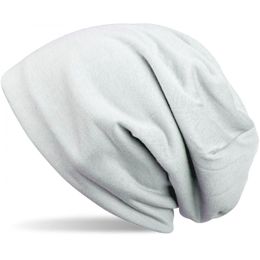 Beanie styleBREAKER "Unifarbene Beanie M&uuml;tze mit Fleece", Herren, grau (hellgrau), 50% Viskose CV. 50% Polyester PES., Modisch, M&uuml;tzen Beanie