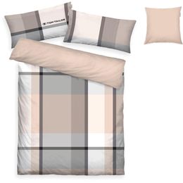 Bettw&auml;sche Tom Tailor HOME "Lenny in Gr. 135x200 oder 155x220 cm", beige (natur), B/L: 135cm x 200cm, 1 Stk., 1 Stk., Biber, B/L: 80cm x 40cm, 3 Stk., Biber, Obermaterial: 100% Baumwolle, Bettw&auml;sche, Bettw&auml;sche, mit GRATIS-Zugabe: Kissenh&uuml;lle 1tlg., in Biber und Renforc&eacute; erh&auml;ltlich