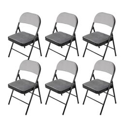HTI-Living Klappstuhl Wedigo Velvet Grau 6er-Set