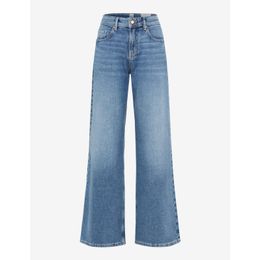 Brax Damen Five-Pocket-Hose Style MORGAN USED BLEACHED BLUE, denim hellblau, Gr. 32