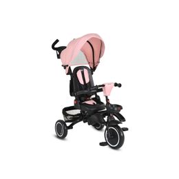 Byox Dreirad Cruz EVA-Reifen klappbar K&ouml;rbe 360 drehbar Getr&auml;nkehalter Fu&szlig;st&uuml;tze rosa
