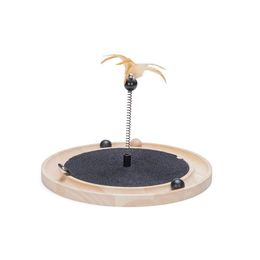 Designed by Lotte Kratzspielzeug aus Holz Idah mit Katzenminze