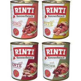 Rinti Kennerfleisch Paket 2 Hunde-Nassfutter getreidefrei 12x800g