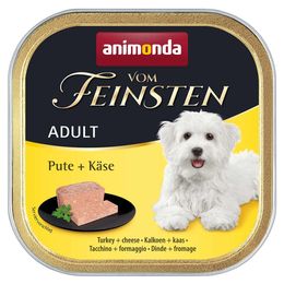 animonda vom Feinsten Adult Pute + K&auml;se Hunde-Nassfutter ohne Getreidezusatz 22x150g