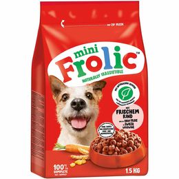 Frolic Mini Beutel Rind Hunde-Trockenfutter ohne k&uuml;nstliche Zus&auml;tze 1,5kg