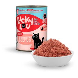 Lucky Lou Lifestage Adult Gefl&uuml;gel & Rind Katzen-Nassfutter getreidefrei 6x400g