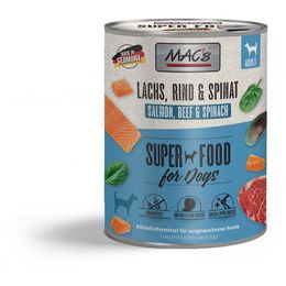 MAC's Dog Lachs, Rind und Spinat Hunde-Nassfutter getreidefrei 6x800g